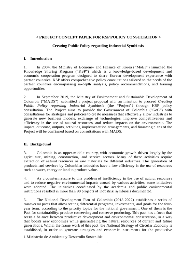 Knowledge Sharing Program (KSP) Project Proposal Guidelines Doc ...