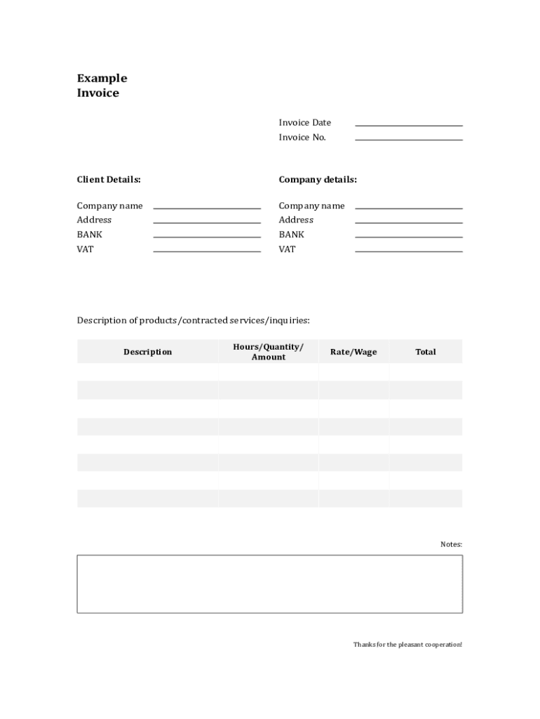 Fillable Online Free Sample Invoice Template Fax Email Print - pdfFiller
