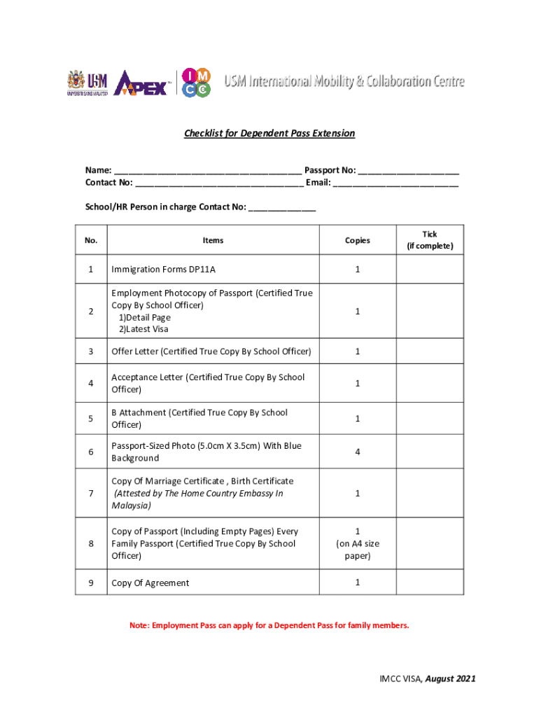 Fillable Online EXTENSION OF DEPENDENT PASS APPLICATION FORM Fax Email Print - pdfFiller
