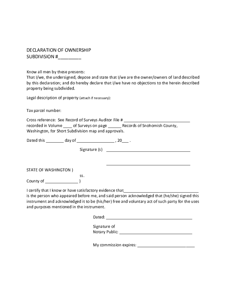 Fillable Online REAL PROPERTY DECLARATION FORM (INCLUDING ... Fax Email ...