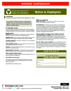 Fillable Online Know Your Worker's Rights In Washington State Fax Email ...