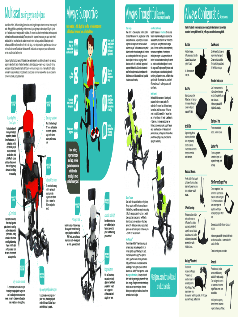 Fillable Online Multiseat: Seating system for older children Fax Email ...
