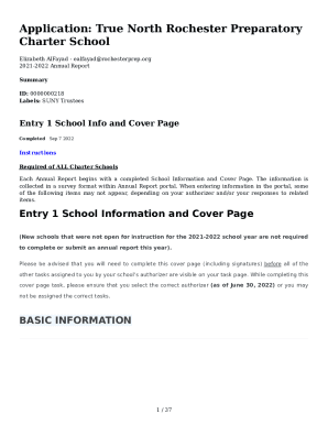 Fillable Online True North Rochester Preparatory Charter School 2021-2022 Annual Report Fax ...