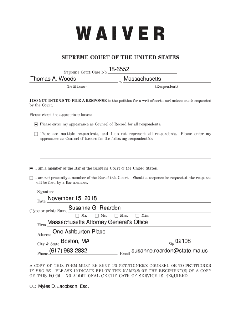 Fillable Online Petitions for Writ of Certiorari - November, 2023 Fax Email Print - pdfFiller