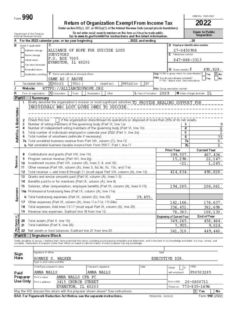 Fillable Online AOH 2022 Tax Returns Copy Fax Email Print - pdfFiller