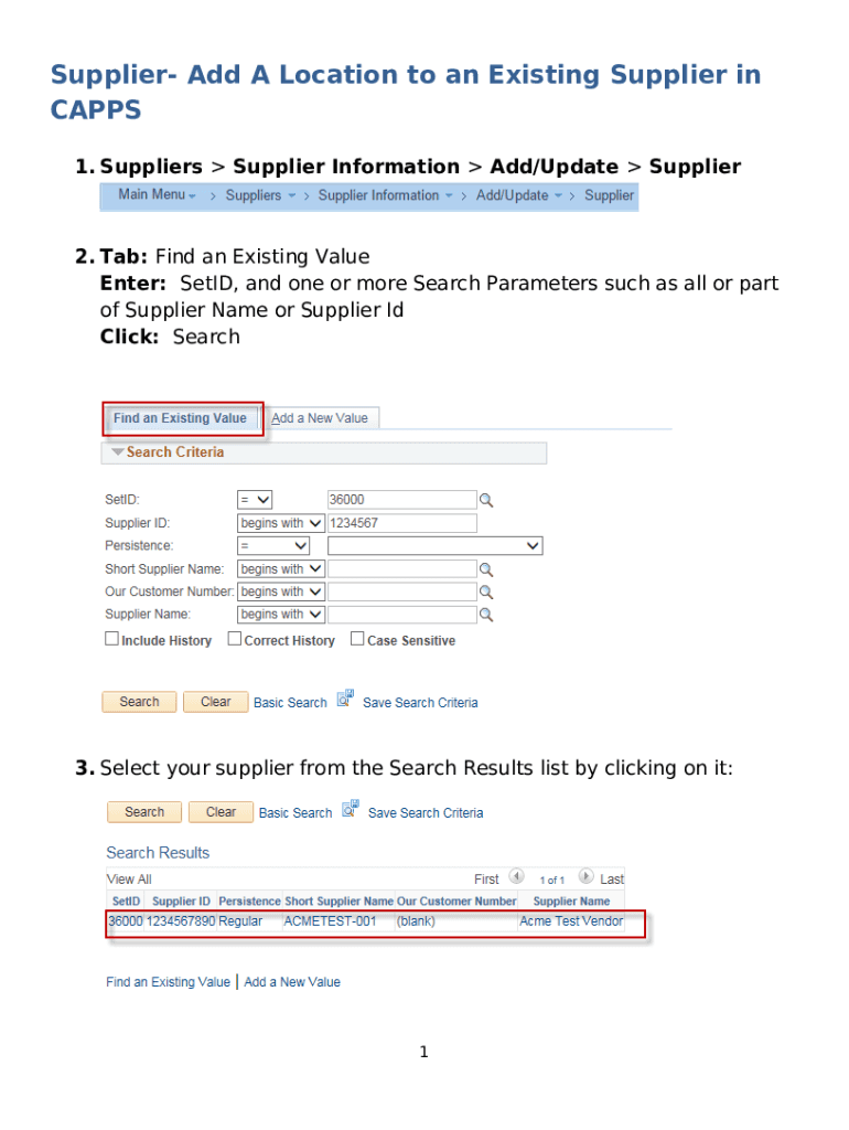Search Multiple Suppliers at one time / Annual PO totals Doc Template ...