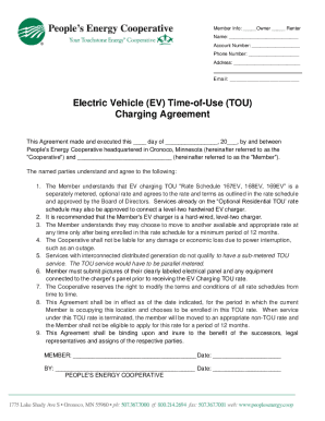 Fillable Online Electric Vehicle (EV) Time-Of-Use (TOU) Rates - Xcel ...