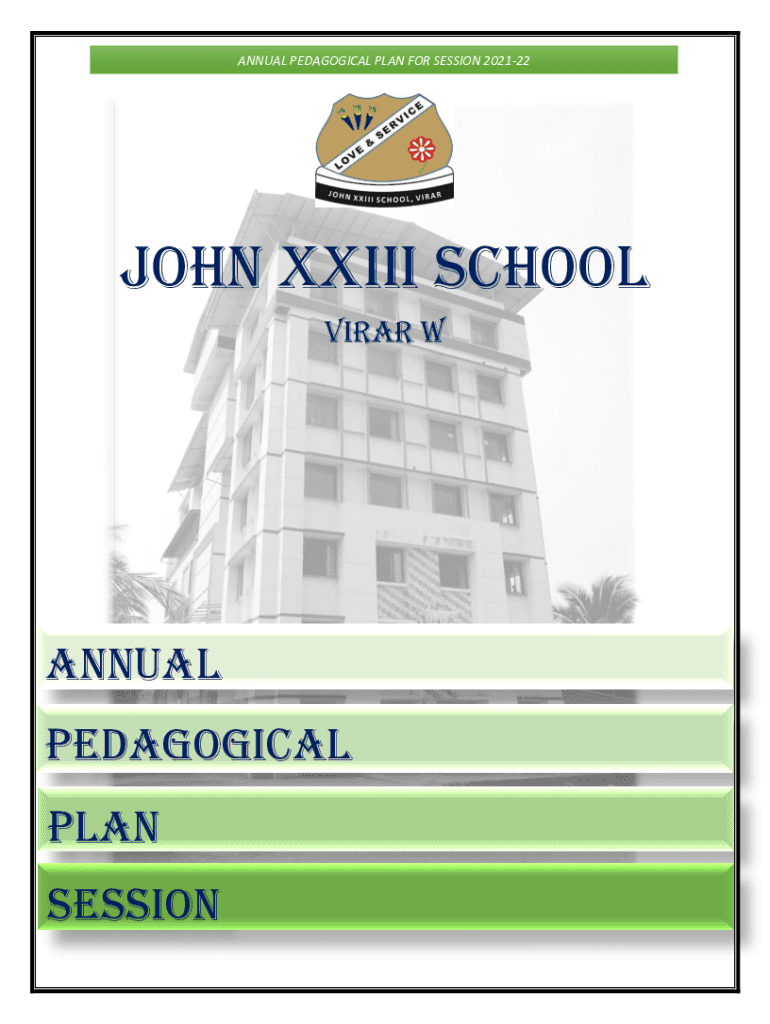 Fillable Online Annual Pedagogical Plan for Leading Learning Fax Email ...