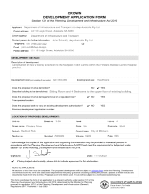 Fillable Online Crown Development Application 080/V100/23 - Department ...