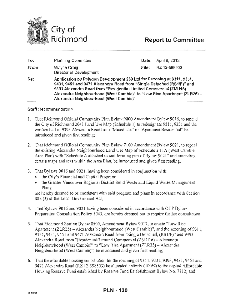 Fillable Online Maps & Richmond Interactive Map - City of Richmond, BC ...