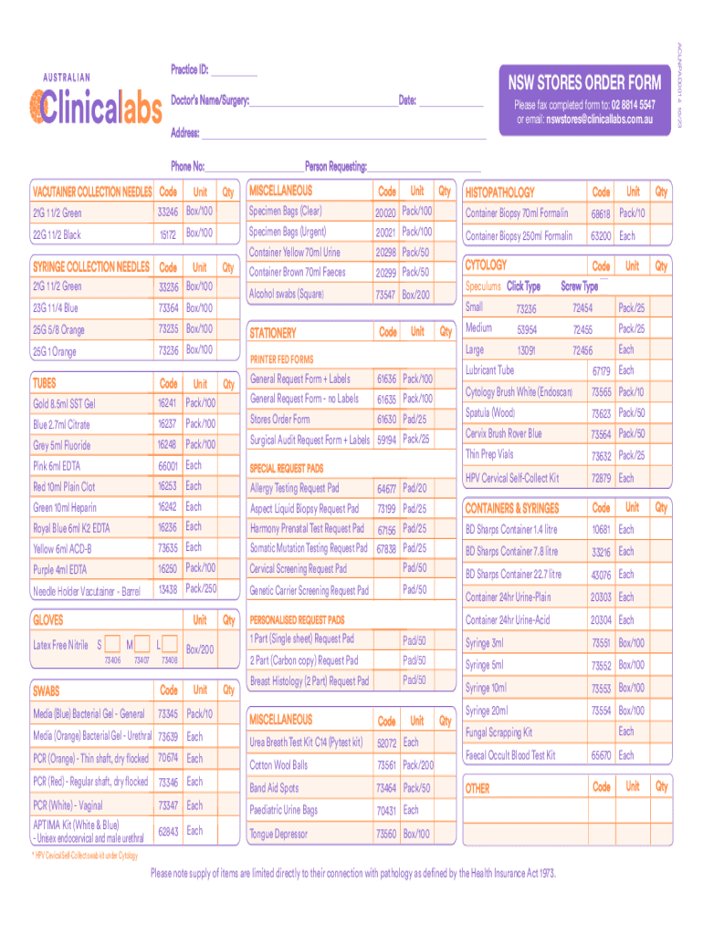 Fillable Online General Pathology Request Form Fax Email Print - pdfFiller