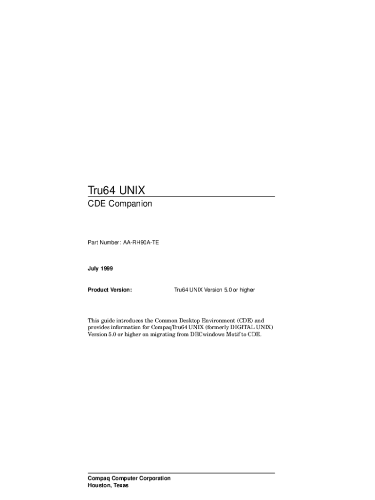 Fillable Online 1 Introduction to Tru64 UNIX Fax Email Print - pdfFiller Fillable Online 1 Introduction to Tru64 UNIX Fax Email Print - pdfFiller