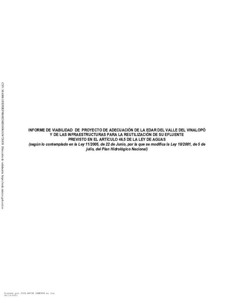 Completable En línea Proyecto de adecuacin de la EDAR del valle del Vinalop ... Fax Email ...