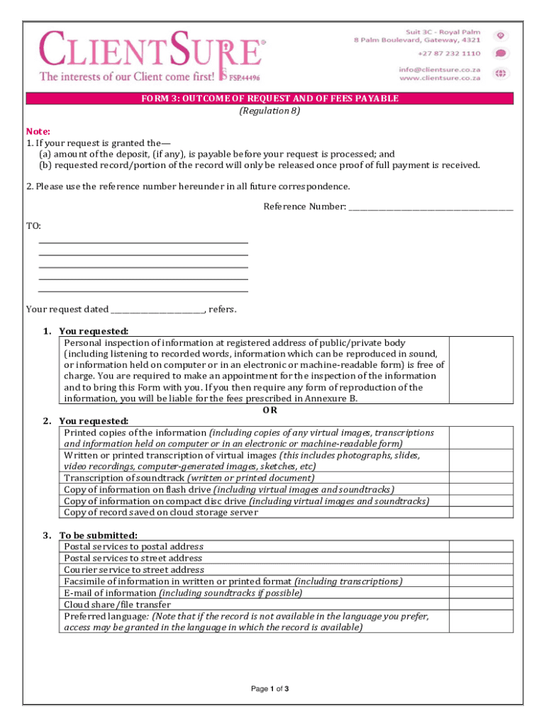 Fillable Online PAIA Forms Fax Email Print - pdfFiller