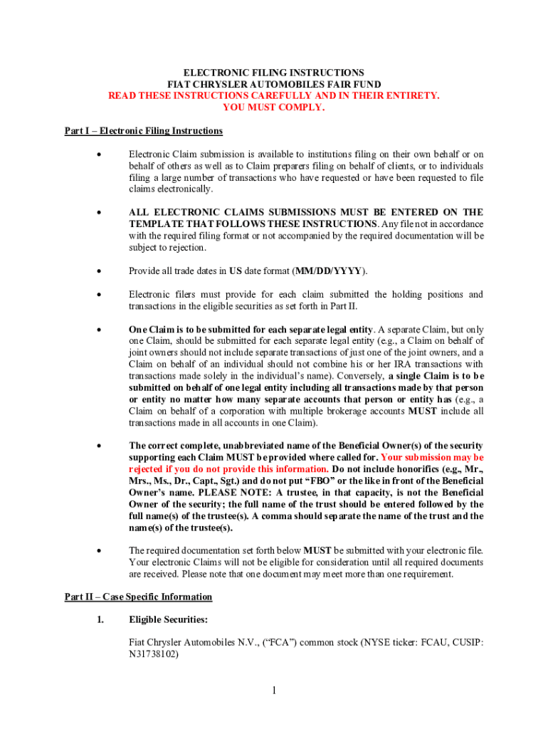 Fillable Online Electronic Filing Template Fax Email Print - pdfFiller