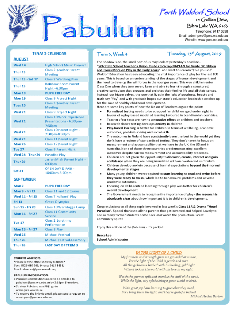 Fillable Online (PDF) Pabulum - Perth Waldorf Schoolfamiliar Waldorf ...