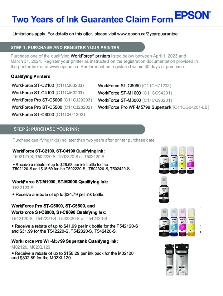 Fillable Online Supertank Ink Tank Printers for Business Fax Email ...