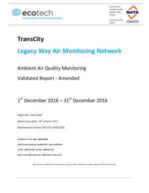 Fillable Online Ambient Air Quality and Weather Monitoring Report Fax ...