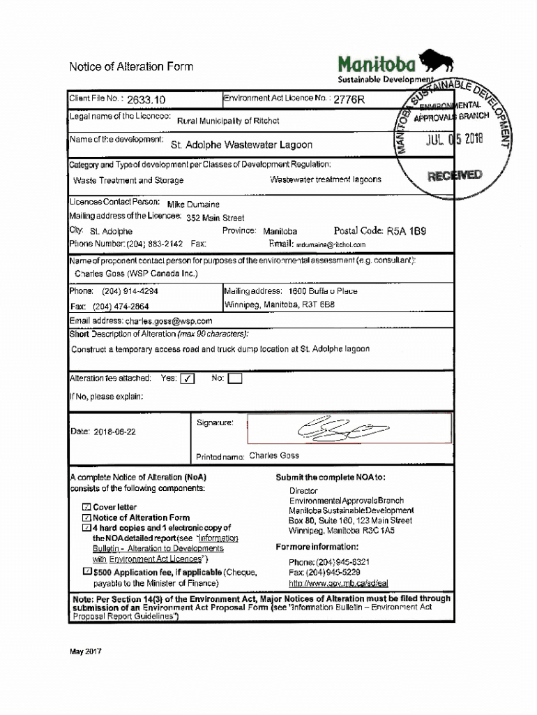 Fillable Online Alteration Notice Fax Email Print - pdfFiller