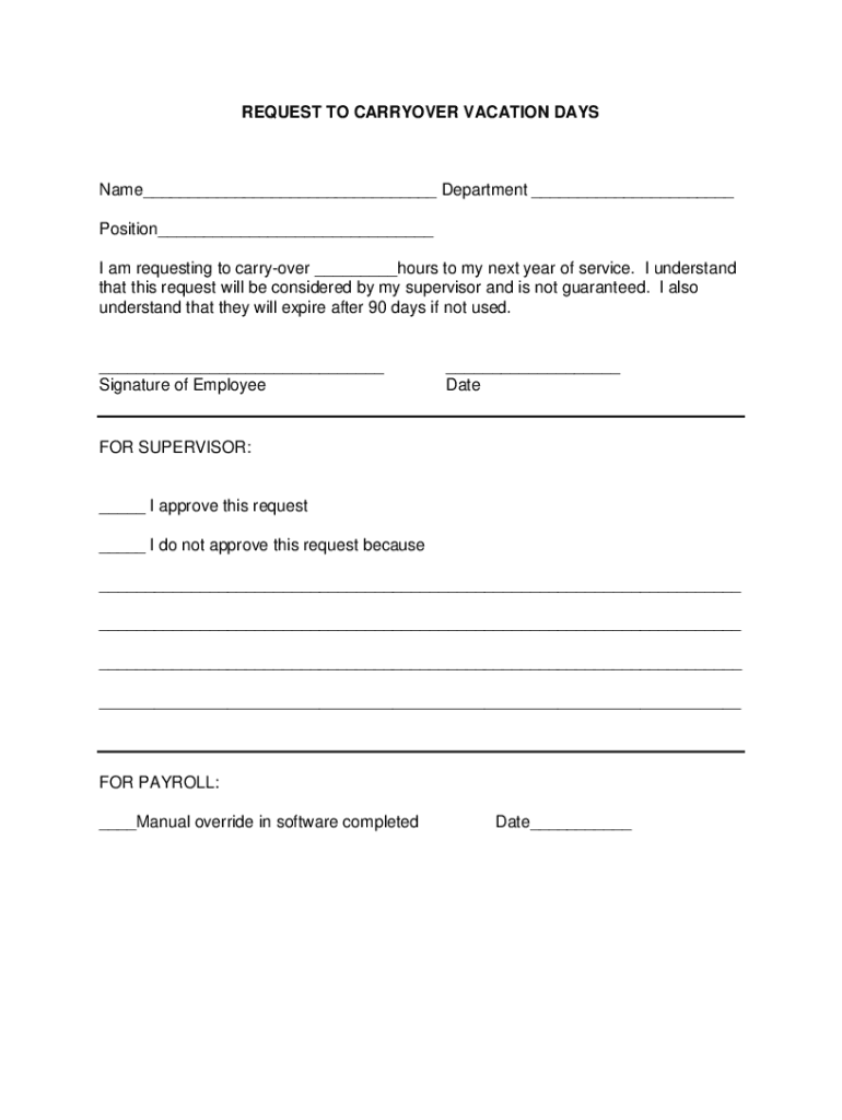 Fillable Online How to Write a Vacation Request Email (With Example ...