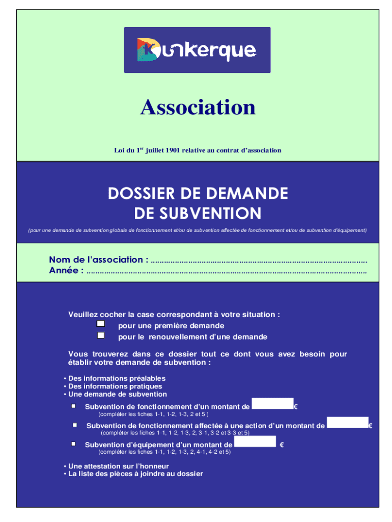 Remplissable En Ligne Dossier de demande de subvention CUD Ville ...