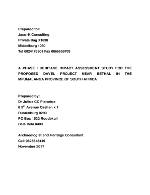 Fillable Online Heritage Impact Assessments and Conservation Plans ...