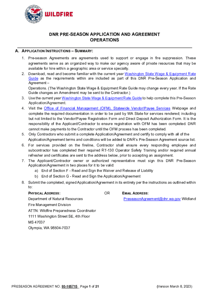 Fillable Online Pre-season Agreements are agreements used to support or ...