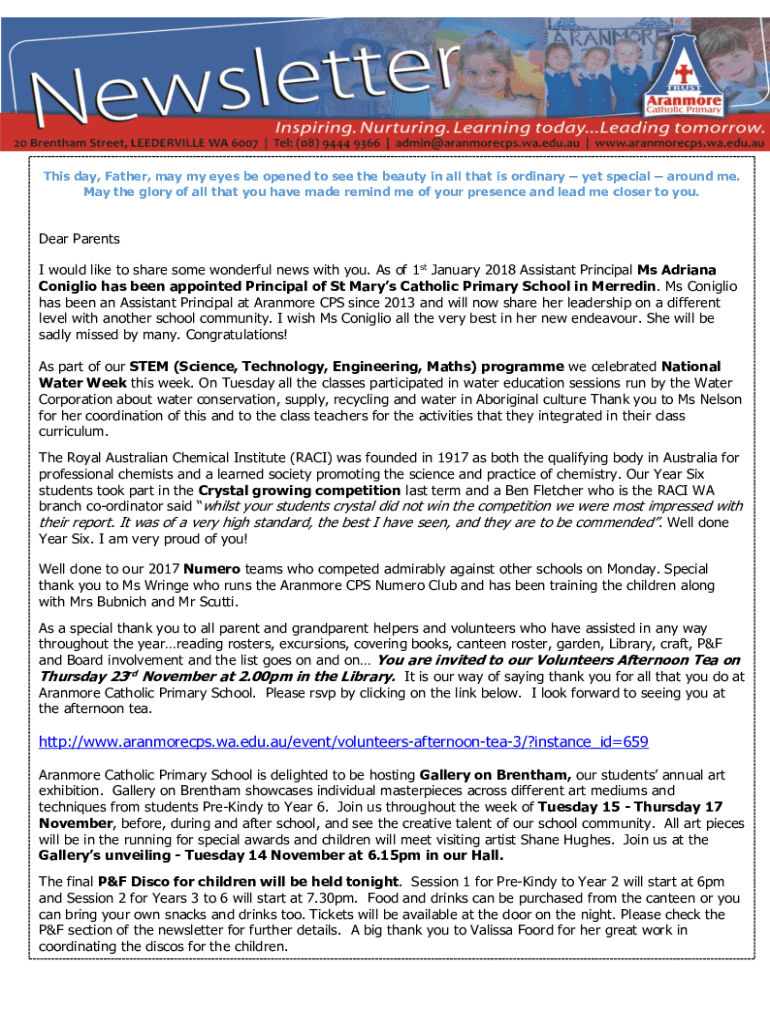 Fillable Online Dear Parents, This week we celebrated World Educators ... Fax Email Print ...