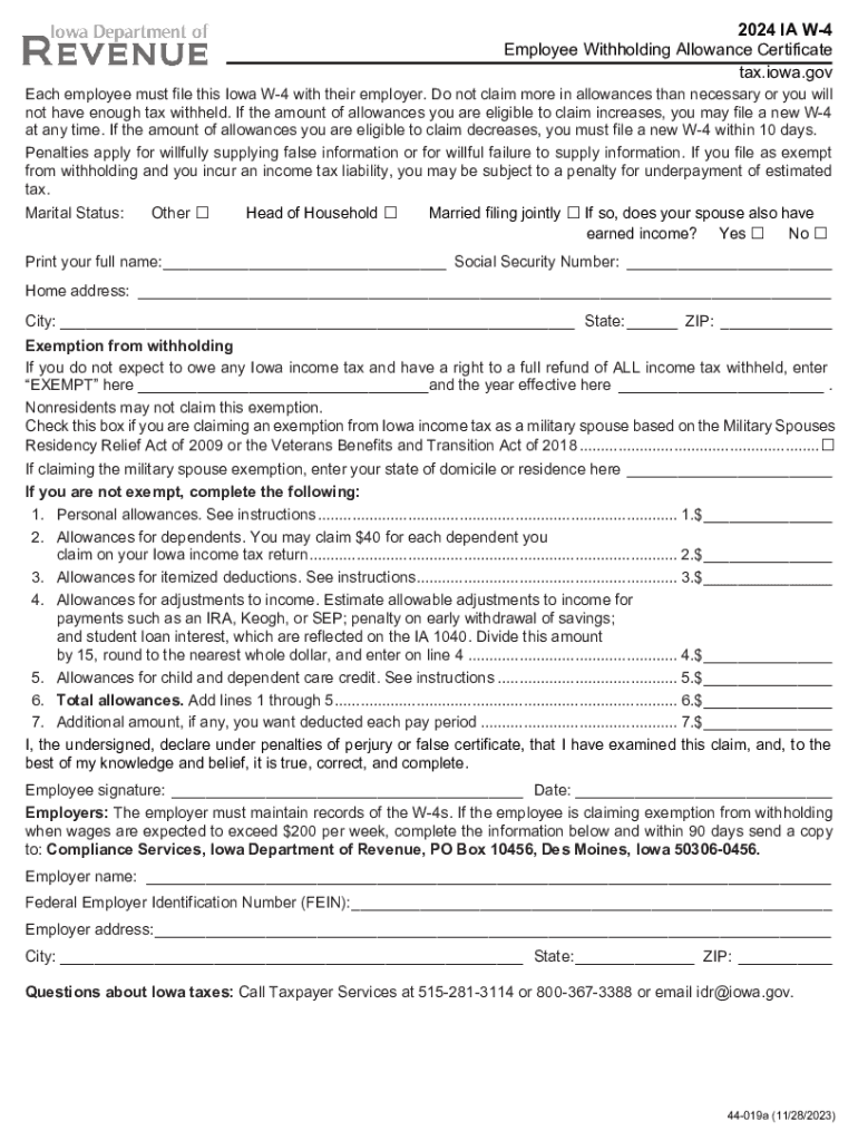 W4 Iowa Fill Out Sign Online DocHub W4 Iowa Fill Out Sign Online DocHub