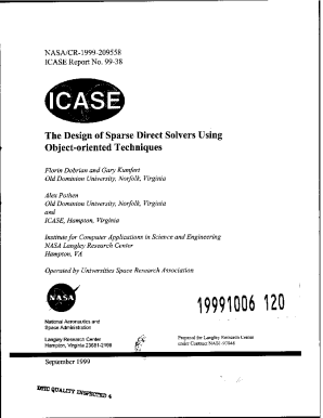 Fillable Online The Design of Sparse Direct Solvers Using Object ...