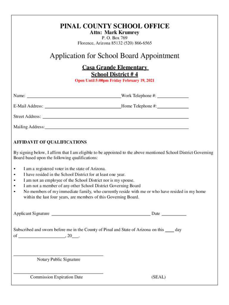 Fillable Online Pinal County Superintendent Office - Home School Forms ...