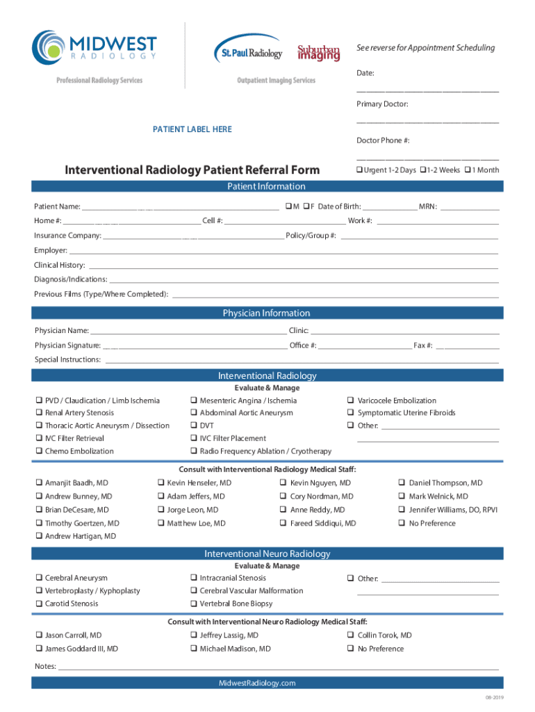 Fillable Online 14430 - Form - IR Scheduling - 080719-R1 CMYK copy Fax ...