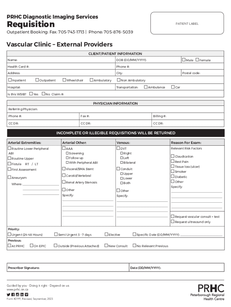 Fillable Online Access Your Medical Imaging with Peterborough Regional ... Fax Email Print ...