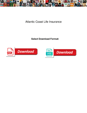 Fillable Online Atlantic Coast Life Insurance. Atlantic Coast Life ...