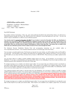 Fillable Online Wawa ESOP Case Stayed Until Settlement Agreement ...