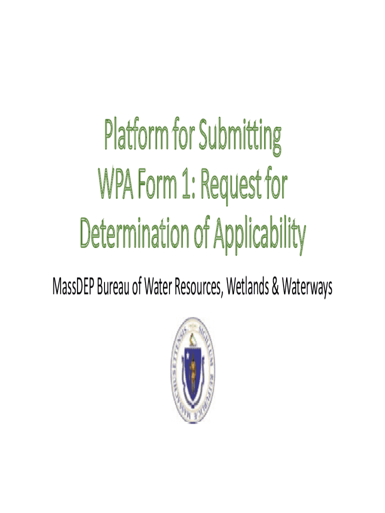 Fillable Online Platform for Submitting WPA Form 1: Request for ...