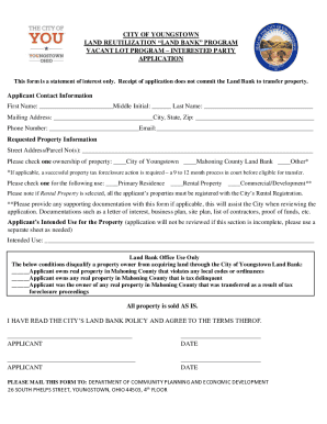 Fillable Online The LAND BANK DONATION APPLICATION FORM.pdf Fax Email ...