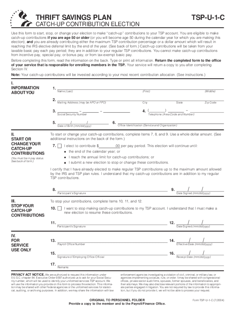 Fillable Online TSP-U-1-C. TSP-U-1-C Fax Email Print - pdfFiller