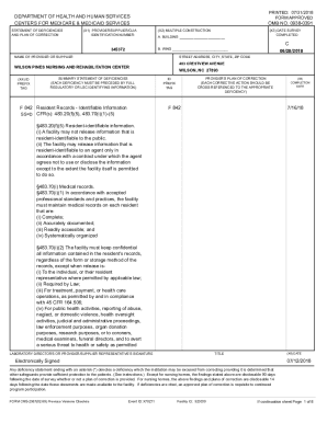 Fillable Online New Jersey Department of Health 07/31/2018 S 000 Initial ... Fax Email Print ...