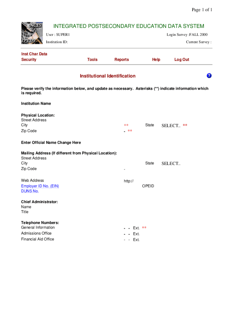 Fillable Online nces ed DefinitionsCrosswalk and GlossaryInstitutional Research Fax Email Print ...