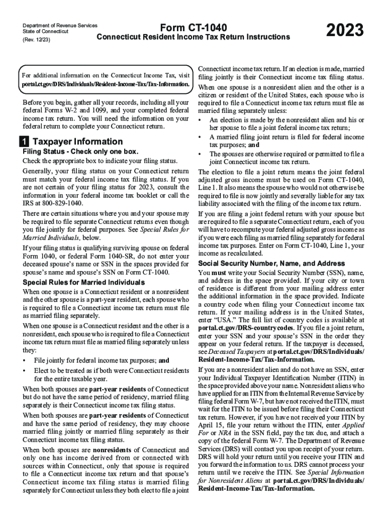Fillable Online 2021 Form CT-1040, Connecticut Resident Income Tax ...