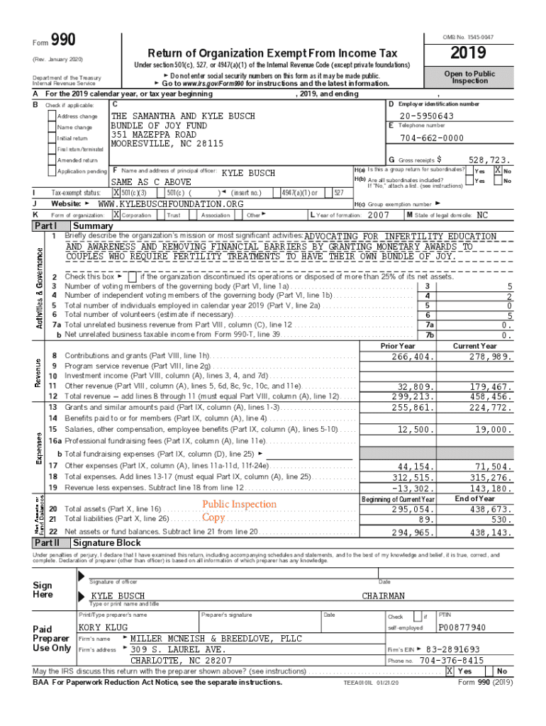 Fillable Online THE SAMANTHA AND KYLE BUSCH Fax Email Print - pdfFiller