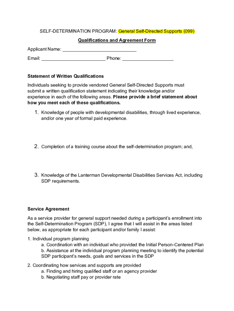 Fillable Online Person Centered Planning and Self Directed Supports ...