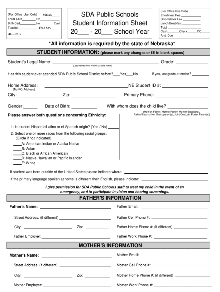 Fillable Online District - Enrollment Form (Blank). PowerSchool Report Fax Email Print - pdfFiller