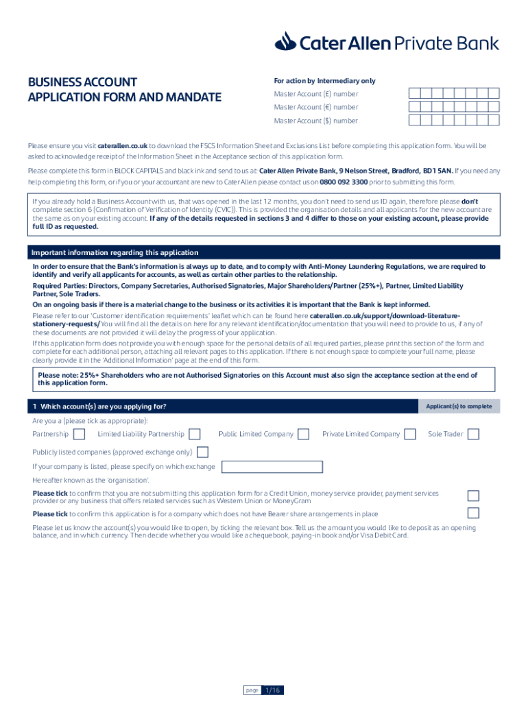 Fillable Online Fillable BUSINESS ACCOUNT APPLICATION FORM AND ... Fax ...