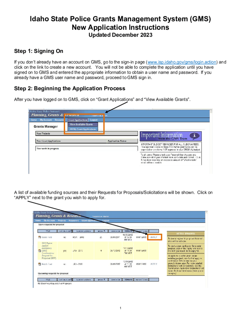 Fillable Online isp idaho Application Instructions and Forms - Idaho ...