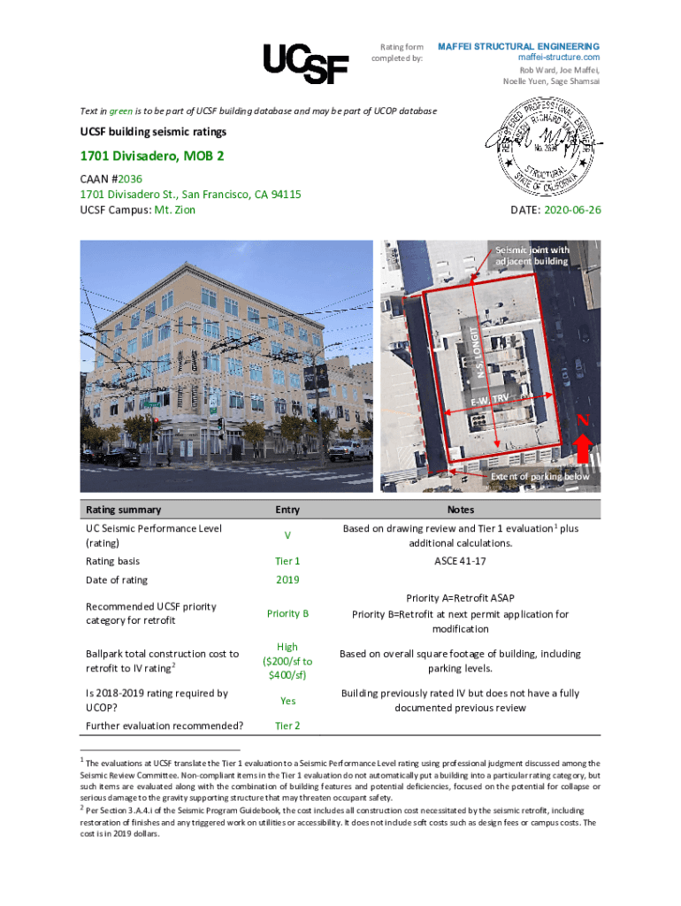 Fillable Online realestate ucsf Parnassus Central Utility Plant Urea Facility - UCSF Real Estate ...