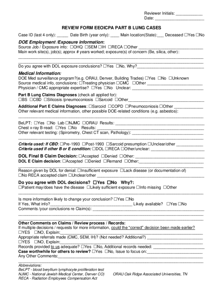 Fillable Online Survivor's Claim for Benefits Under the Energy Employees ... Fax Email Print ...