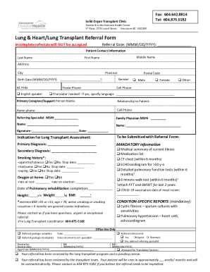 Fillable Online Liver Transplant Referral Form (Outpa ent) Fax Email ...