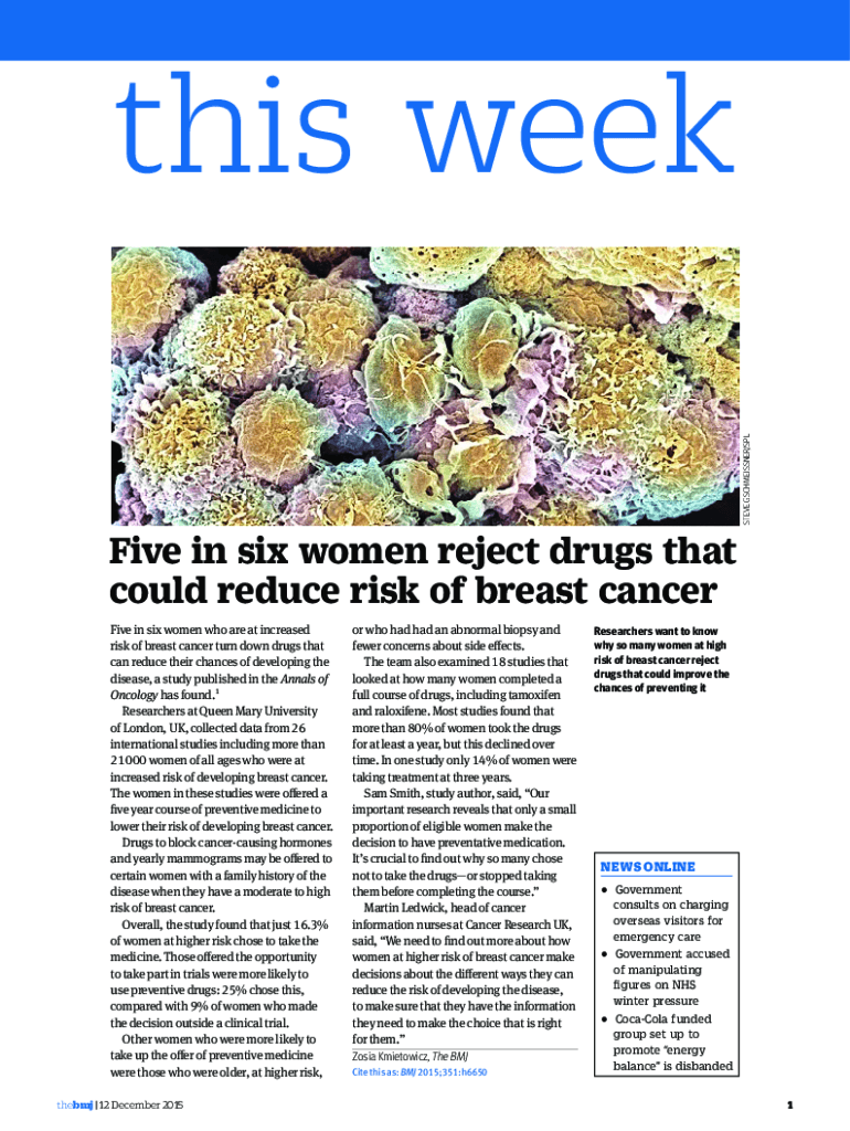 Fillable Online Five in six women reject drugs that could reduce Fax ...